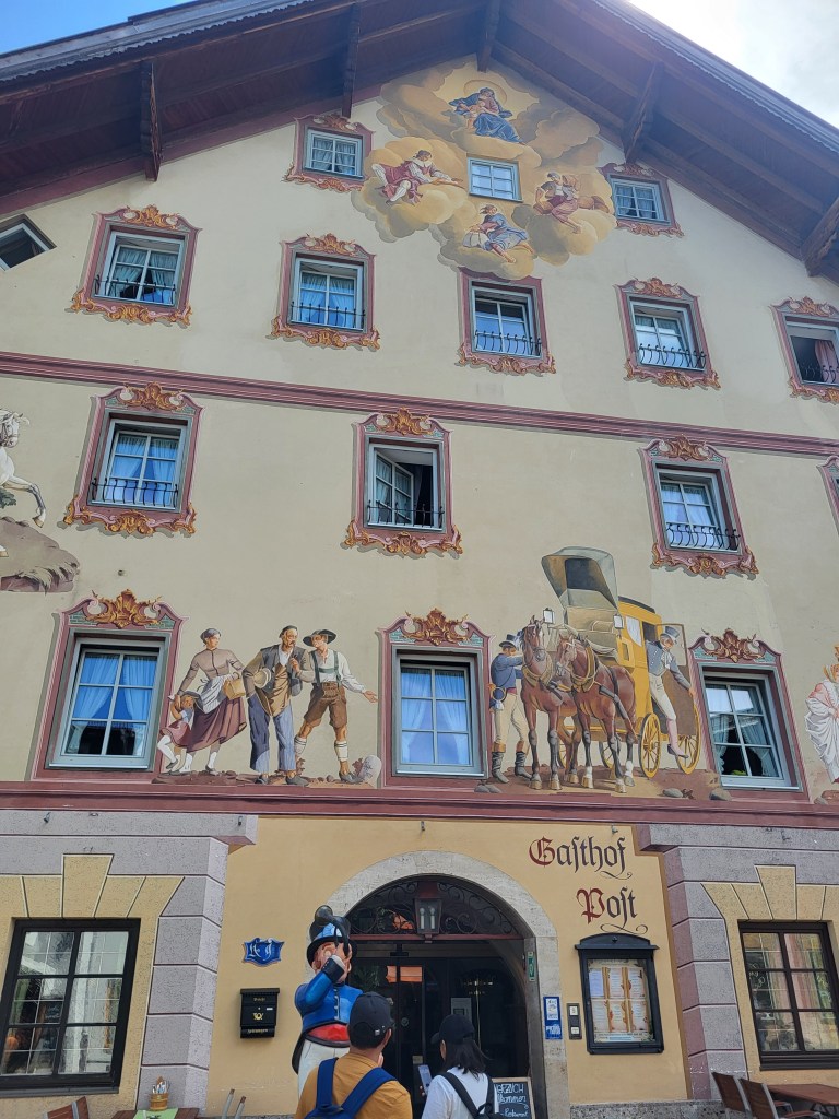 A Day in Mittenwald- painted houses, mountains, and violins